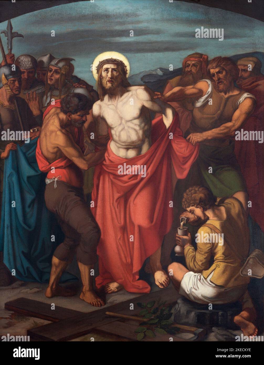 LUZERN, SWITZERLAND - JUNY 24, 2022: The painting Jesus clothes are ...