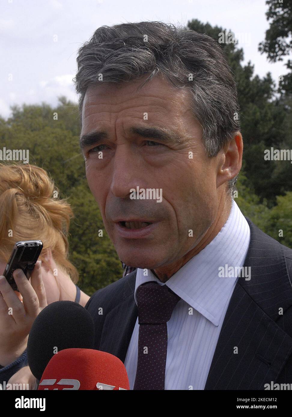 Copenhagen/Denmark. Anders Fogh Rasmussen danish prime minister and ...