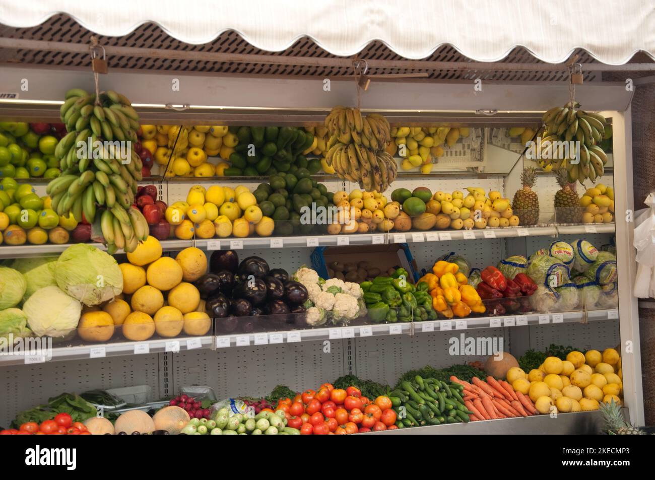 Fruit and Vegetable Stall and Shop, Hamra, Beirut, Lebanon Stock Photo ...