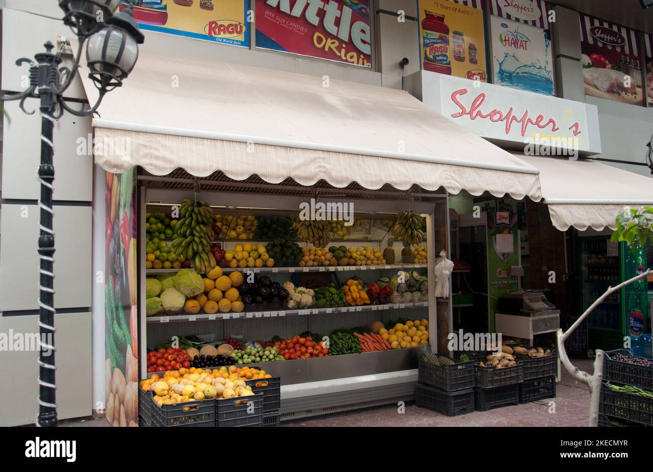 Fruit and Vegetable Stall and Shop, Hamra, Beirut, Lebanon Stock Photo ...