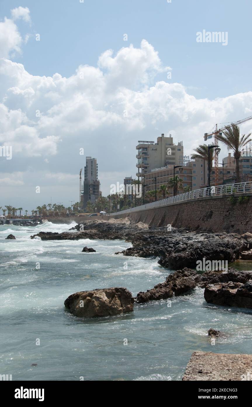 Sea and High Buildings, Corniche, Beirut, Lebanon Stock Photo - Alamy