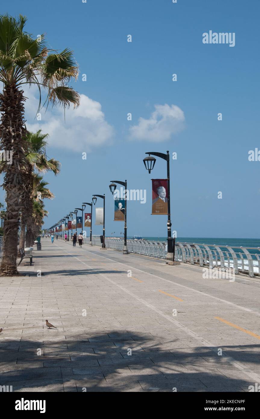 The Promenade, Mediterranean, Corniche, Beirut, Lebanon Stock Photo - Alamy