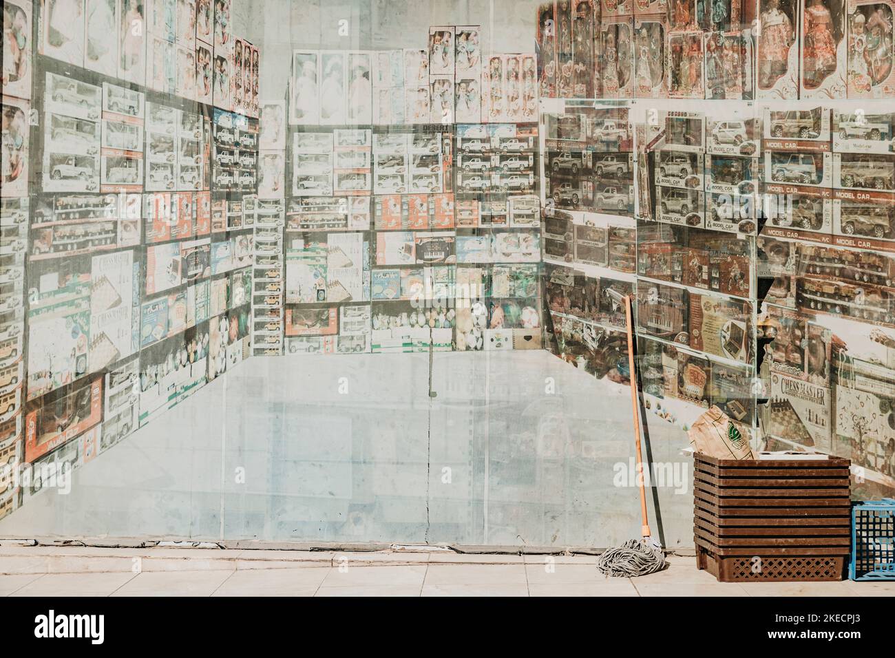 Saudi Arabia, Najran province, Najran, wall, imitation, business Stock ...