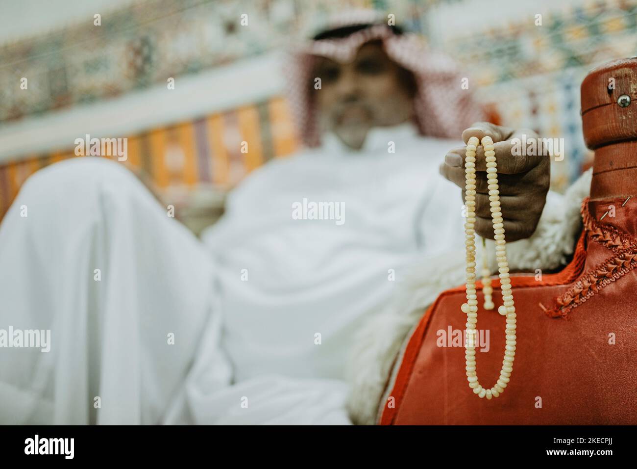 Saudi Arabia, Najran province, Najran, Arab, chain, hold Stock Photo ...