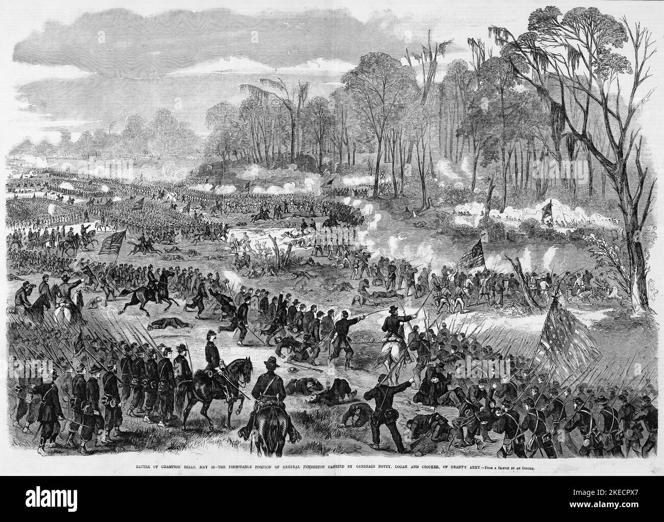 Battle of Champion Hill, May 16th, 1863 - The formidable position of ...