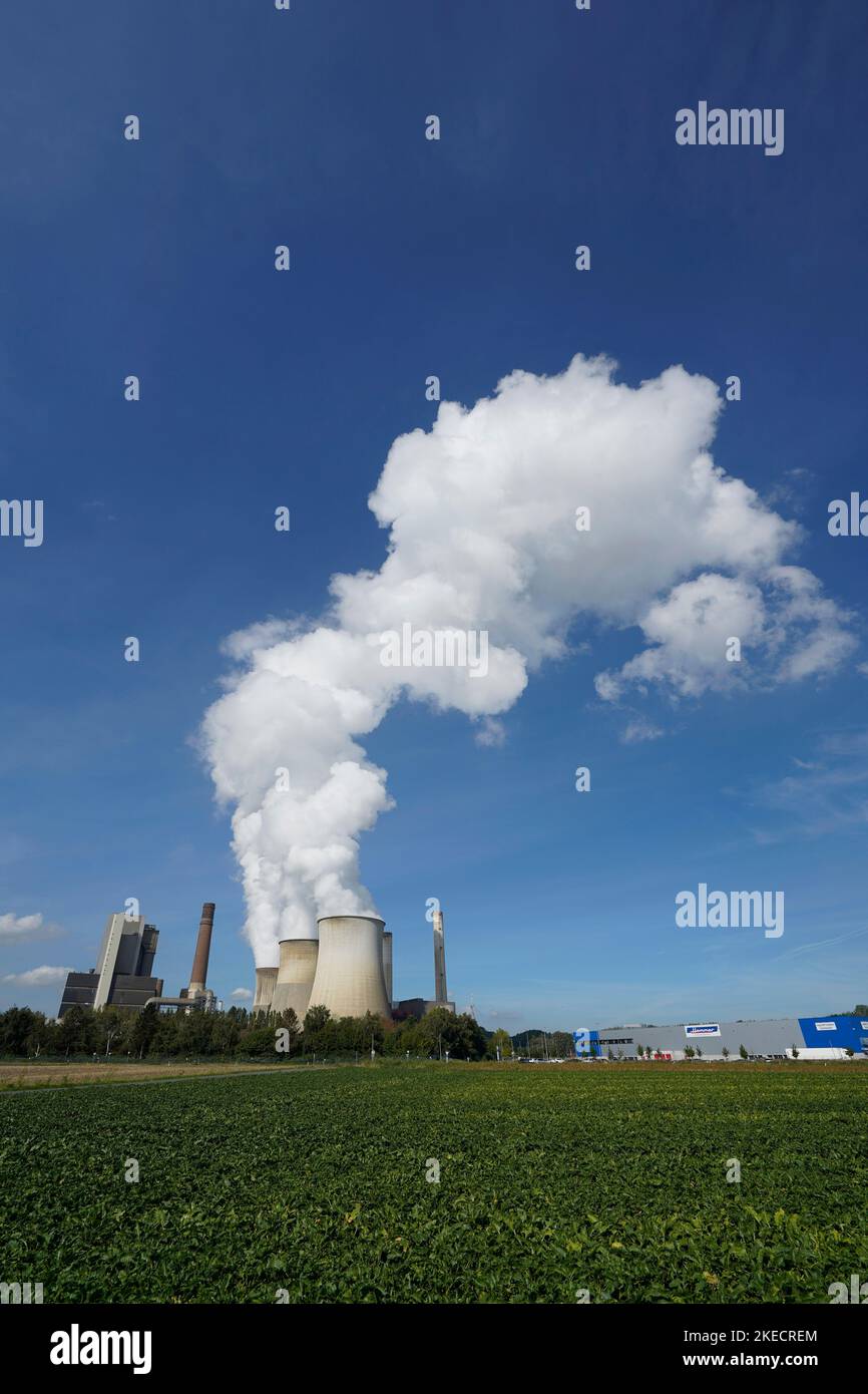 Germany, North Rhine-Westphalia, Eschweiler, Weisweiler power plant of ...