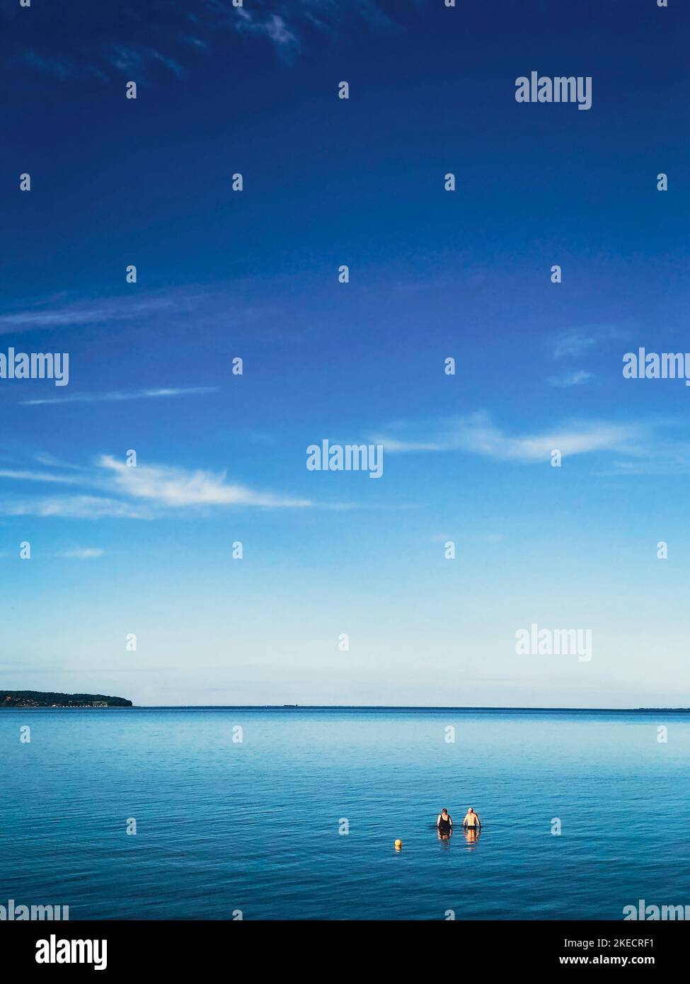 Sea, Apenrad Fjord, bathing, people, landscape, Varnaes, Denmark Stock ...