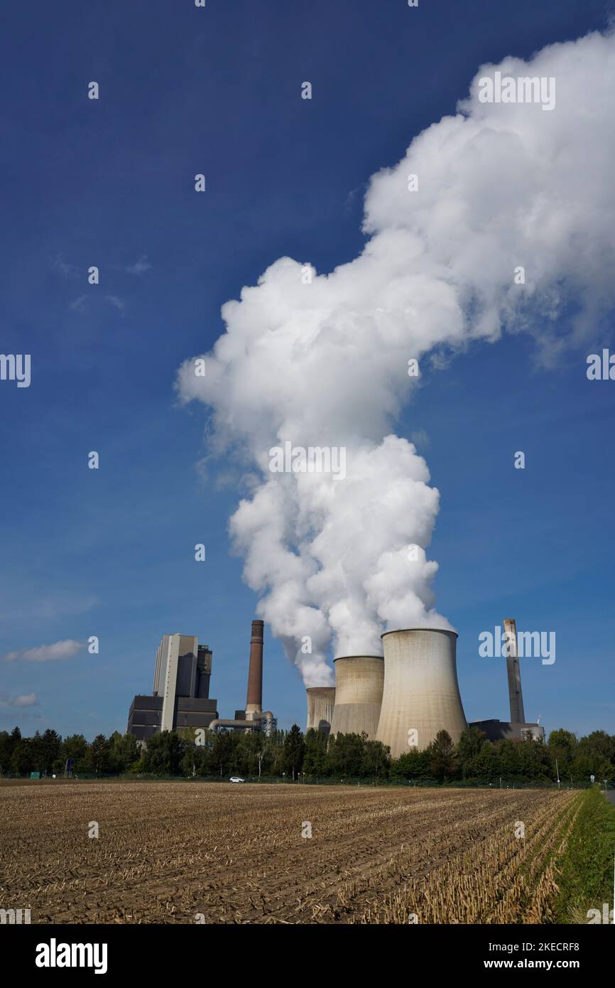 Germany, North Rhine-Westphalia, Eschweiler, Weisweiler power plant of ...