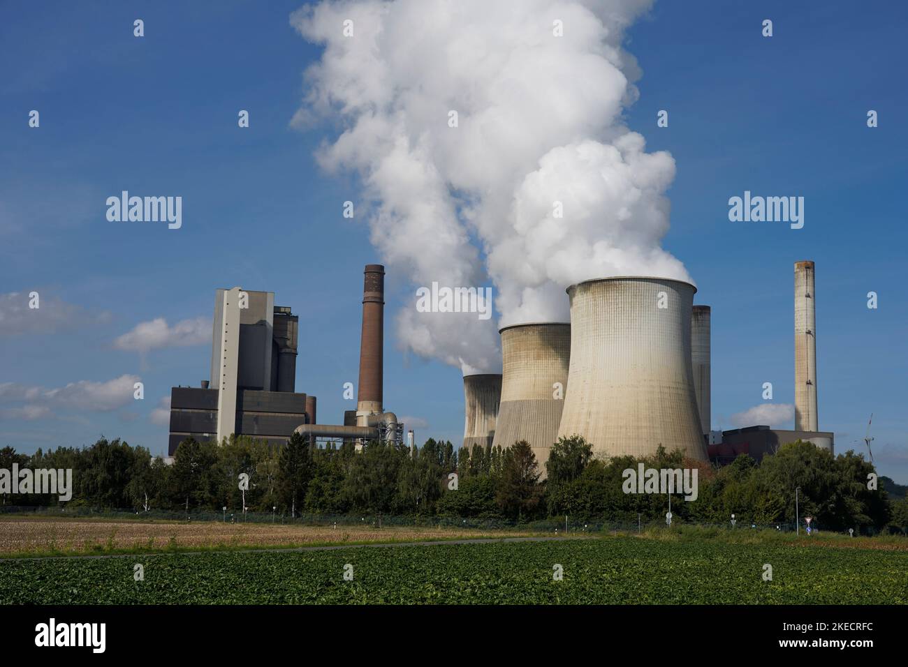 Germany, North Rhine-Westphalia, Eschweiler, Weisweiler power plant of ...