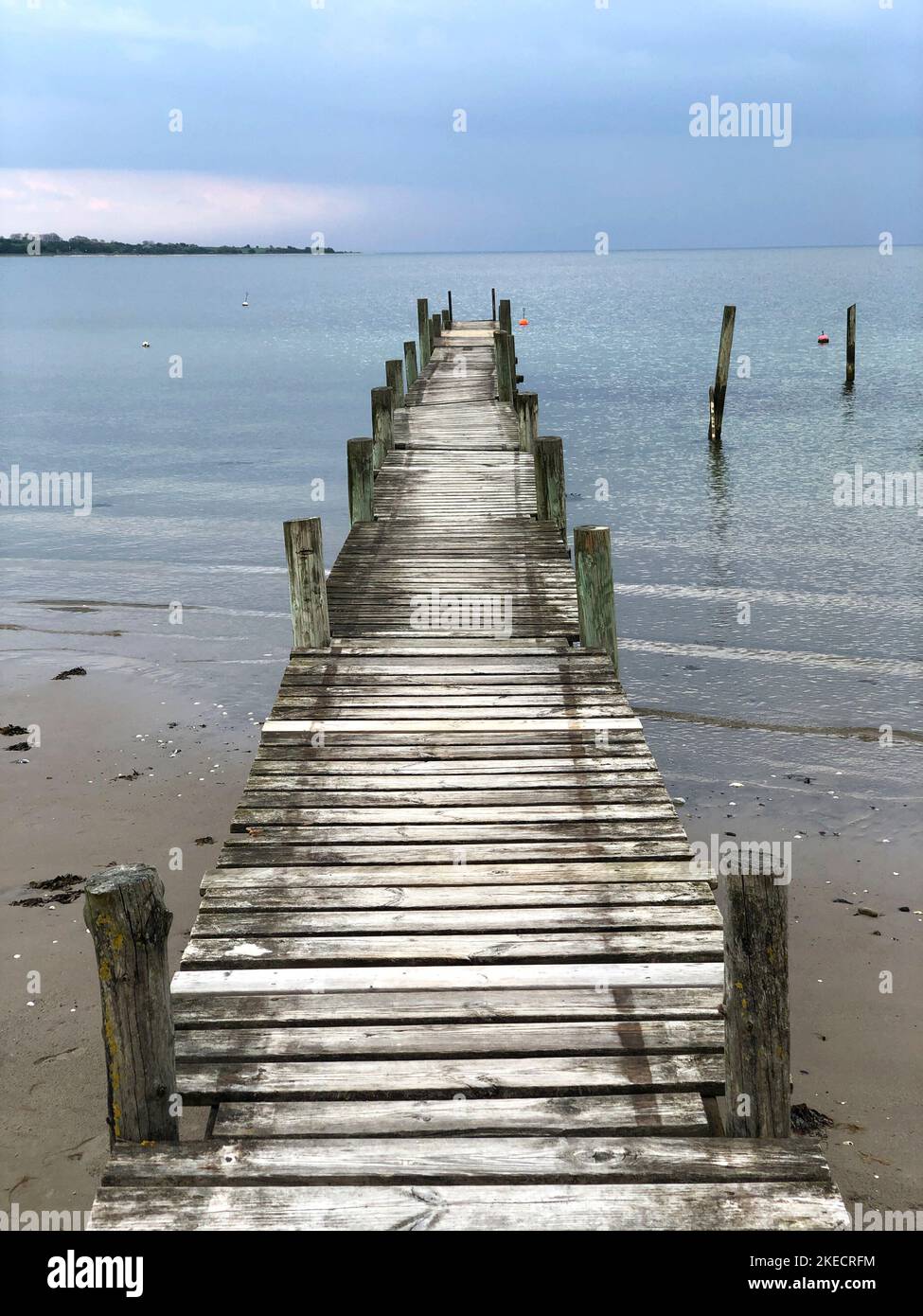 Sea, Loddenhoj beach, bathing jetty, jetty, landscape, Lojt country ...
