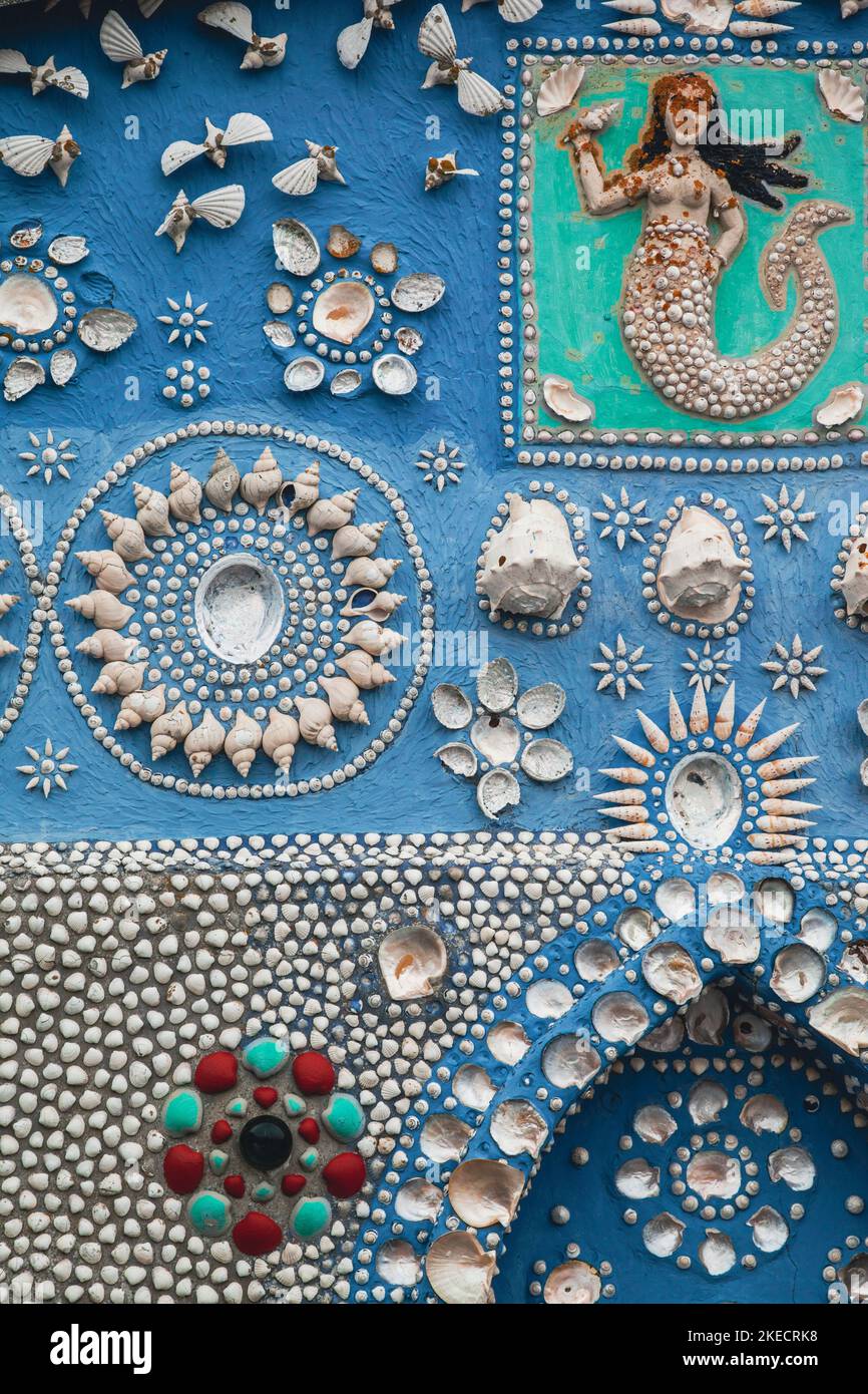 Thyboron, shell, shell house, Sneglehuset, Jutland, icon, Denmark Stock ...