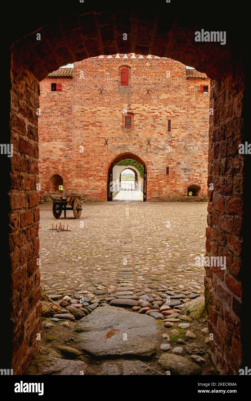 Spottrup, castle, Jutland, architecture, Middle Ages, Denmark Stock ...