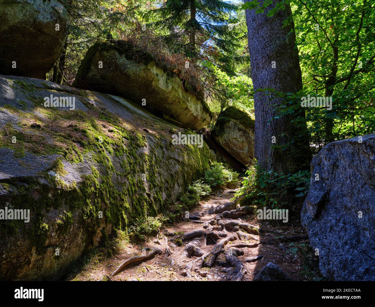 In the rock labyrinth, Luisenburg Stock Photo - Alamy