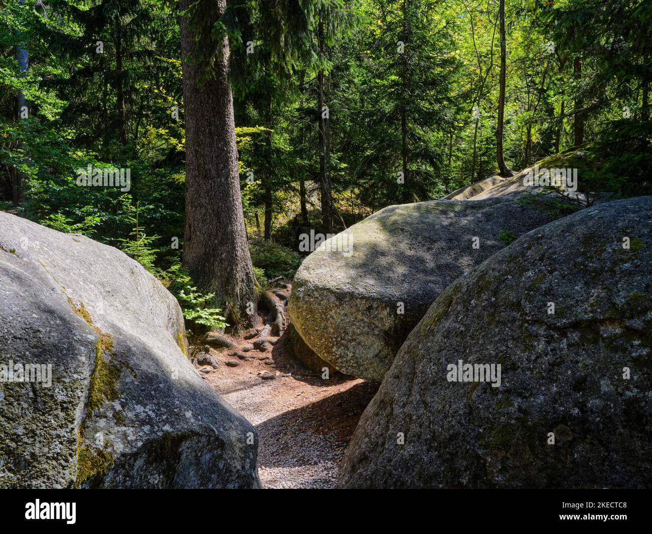 In the rock labyrinth, Luisenburg Stock Photo - Alamy
