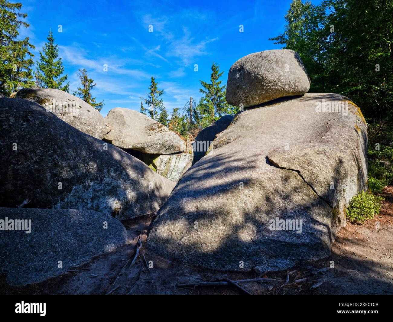 In the rock labyrinth, Luisenburg Stock Photo - Alamy