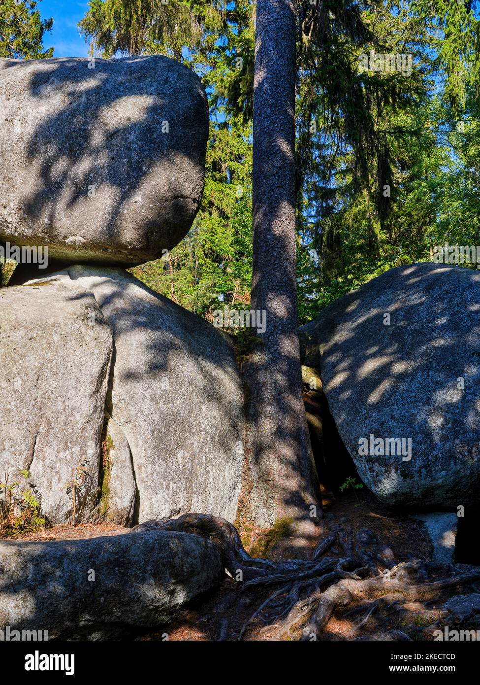 In the rock labyrinth, Luisenburg Stock Photo - Alamy