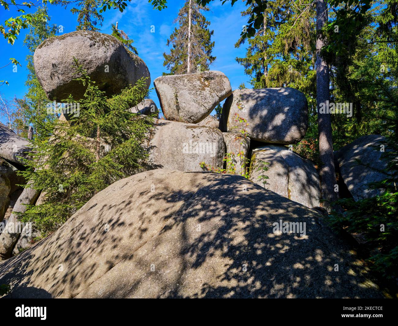 In the rock labyrinth, Luisenburg Stock Photo - Alamy