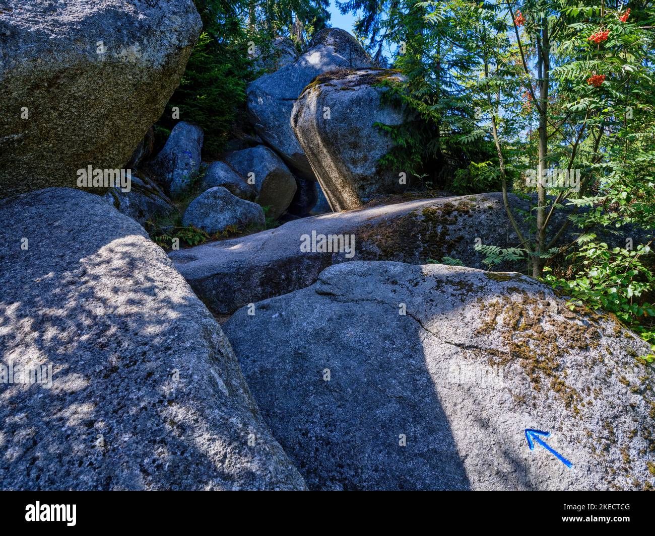 In the rock labyrinth, Luisenburg Stock Photo - Alamy