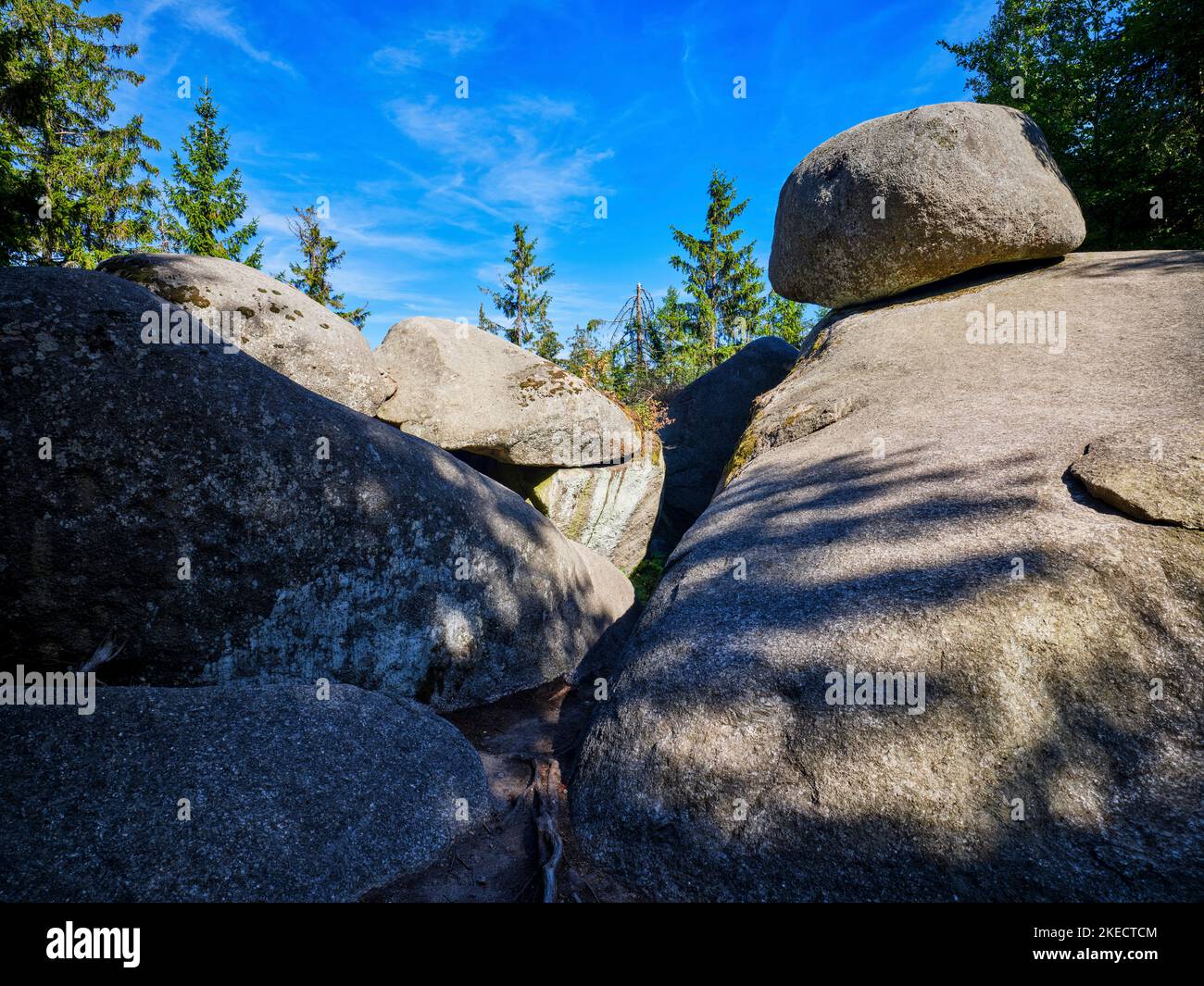 In the rock labyrinth, Luisenburg Stock Photo - Alamy