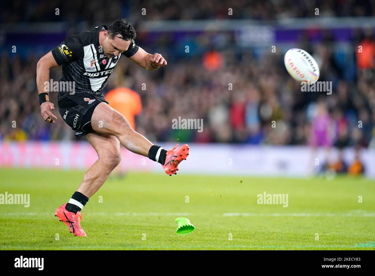 New Zealand's Jordan Rapana scores his side's first conversion of the ...
