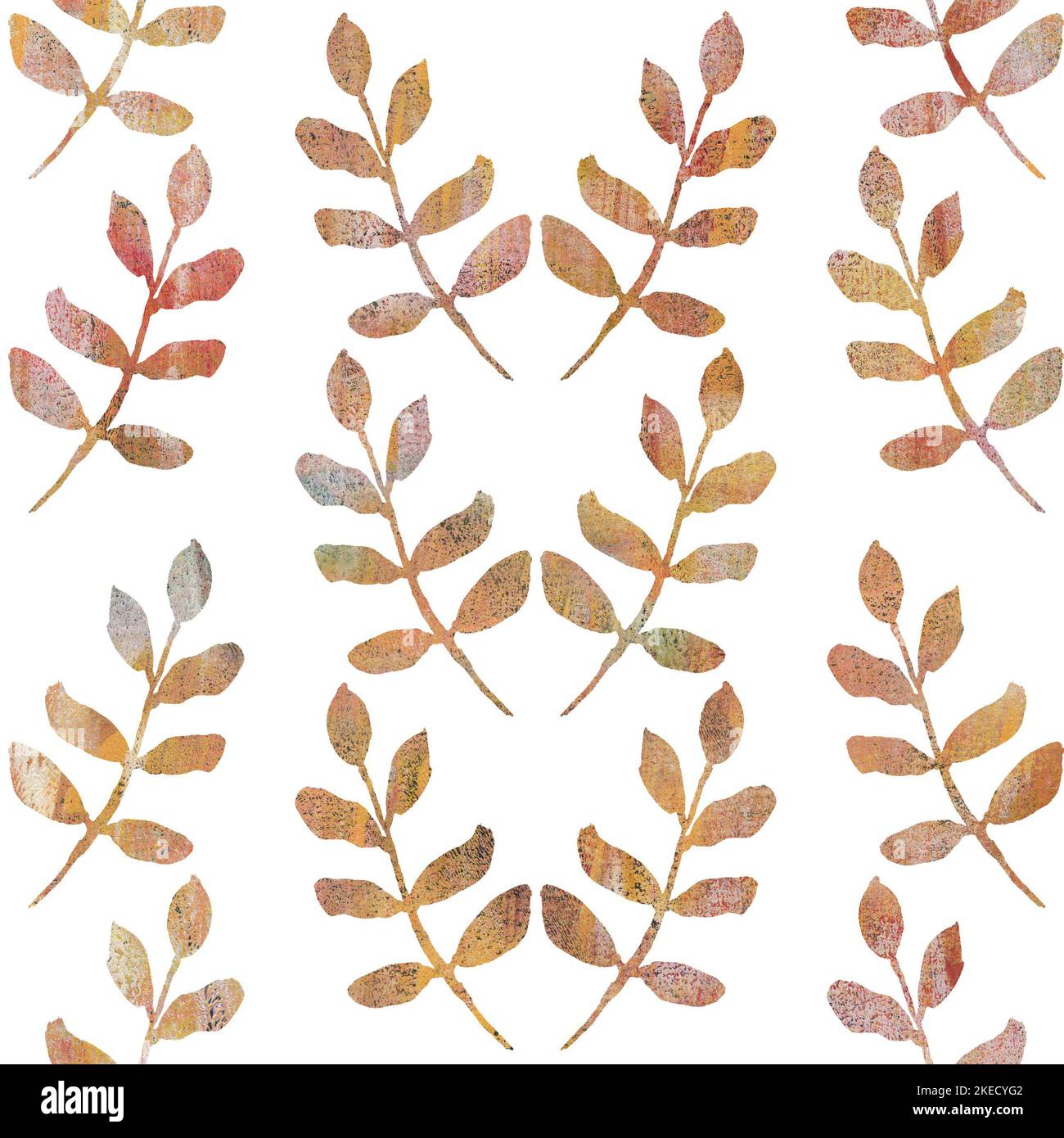 Seamless autumn leaves pattern fall season colors Cut Out Stock Images ...