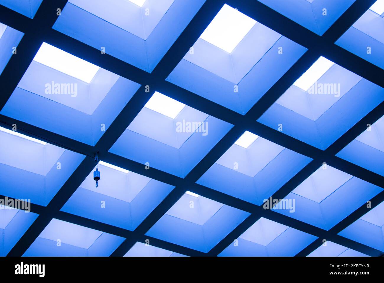 Pattern construction in various blue shades, light and shadows in ...