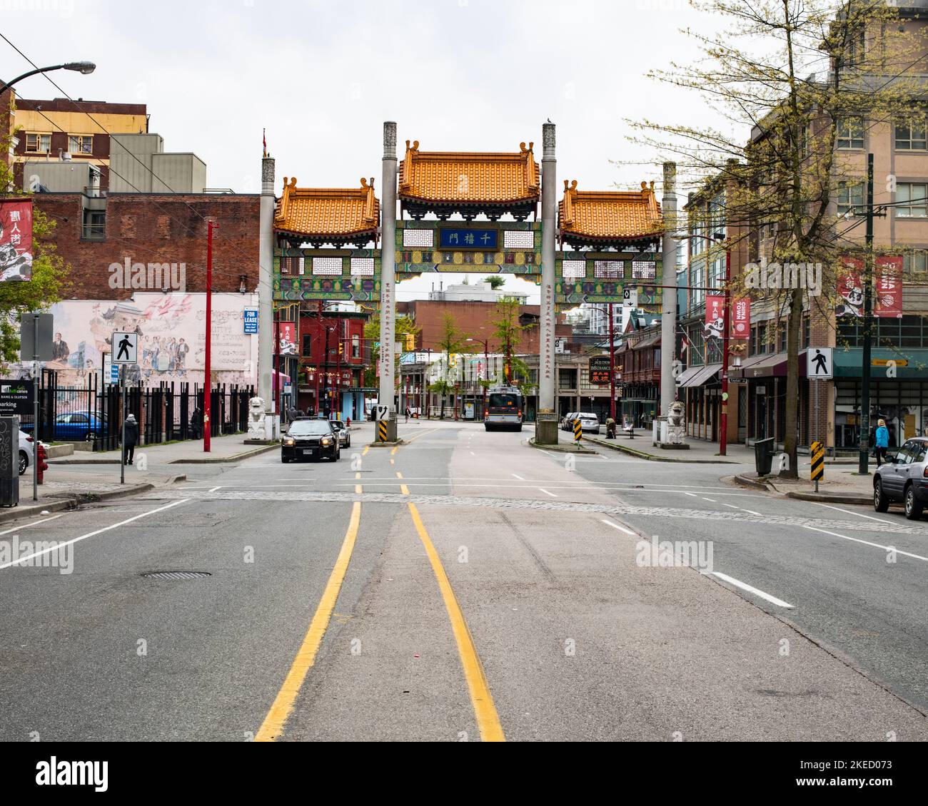 Chinatown gate in downtown Vancouver, British Columbia, Canada Stock ...