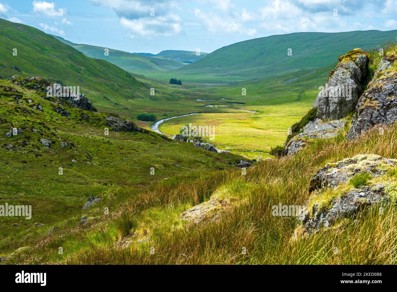 The Cambrian mountains of Mid Wales is a wild and remote area Stock ...