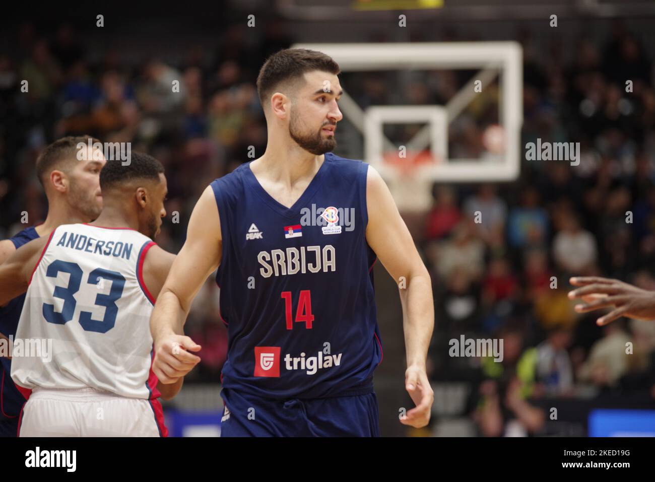 Newcastle upon Tyne, England, 11 November 2022. Dusan Ristic playing ...