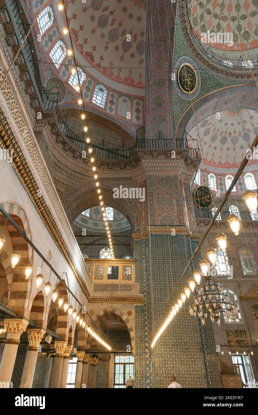 Interior of Eminonu New Mosque or Yeni Cami. Mosques of Istanbul ...
