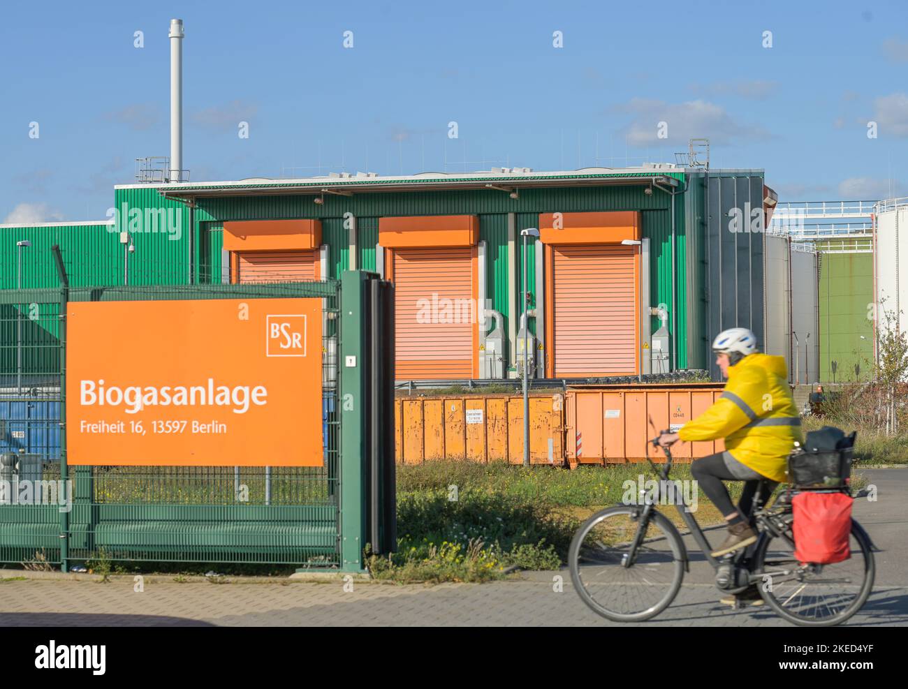 Biogasanlage der BSR, Freiheit, Ruhleben, Spandau, Berlin, Deutschland ...