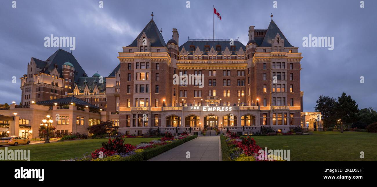 The Empress, a hotel built by the Canadian Pacific in Victoria, British ...