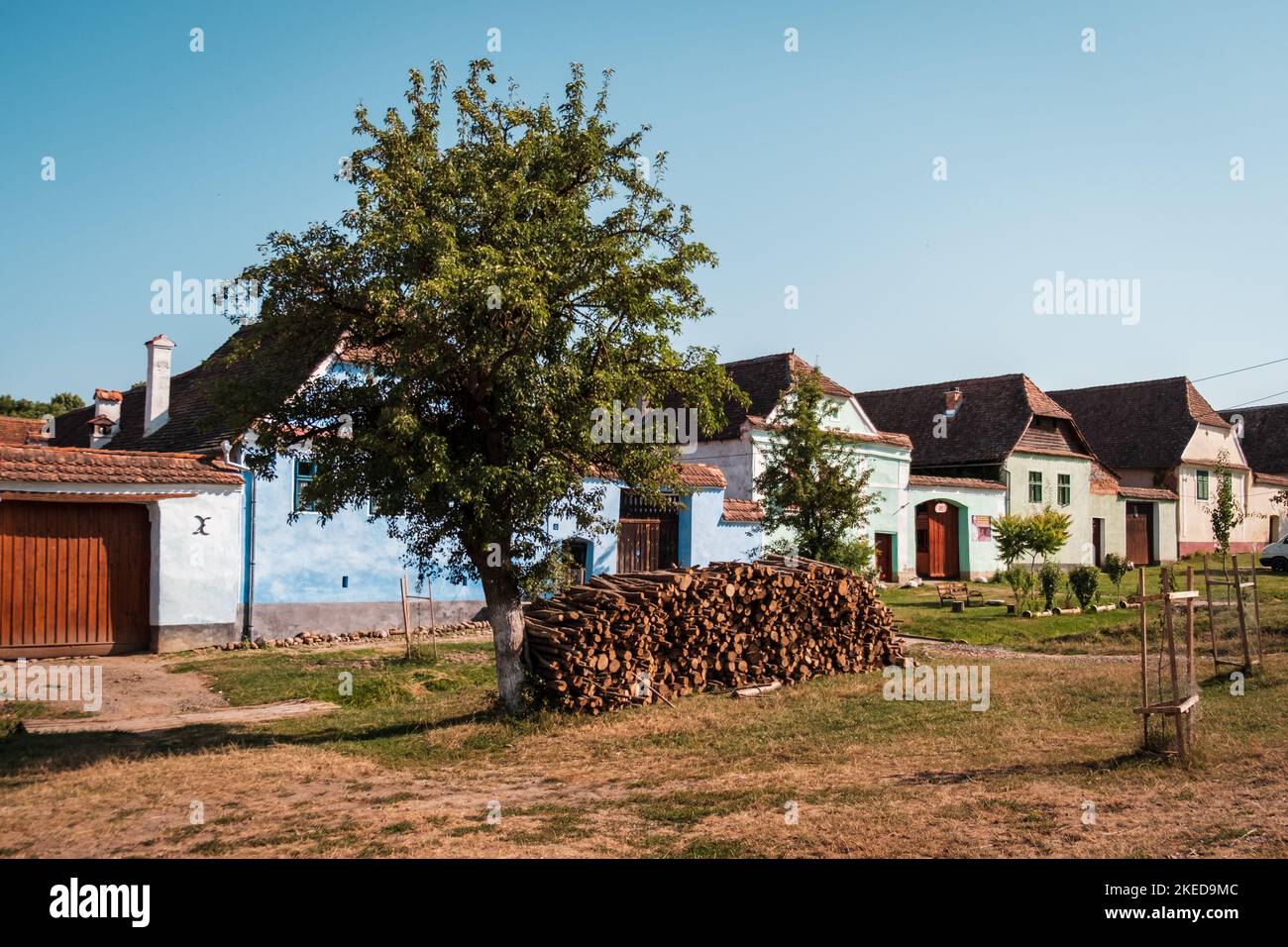 A beautiful shot of sights around the Viscri UNESCO Heritage Site in ...
