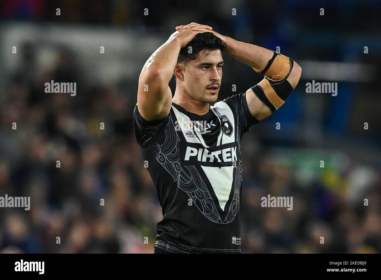 Leeds, UK. 11th Nov 2022. Dylan Brown of New Zealand is dejected at the ...