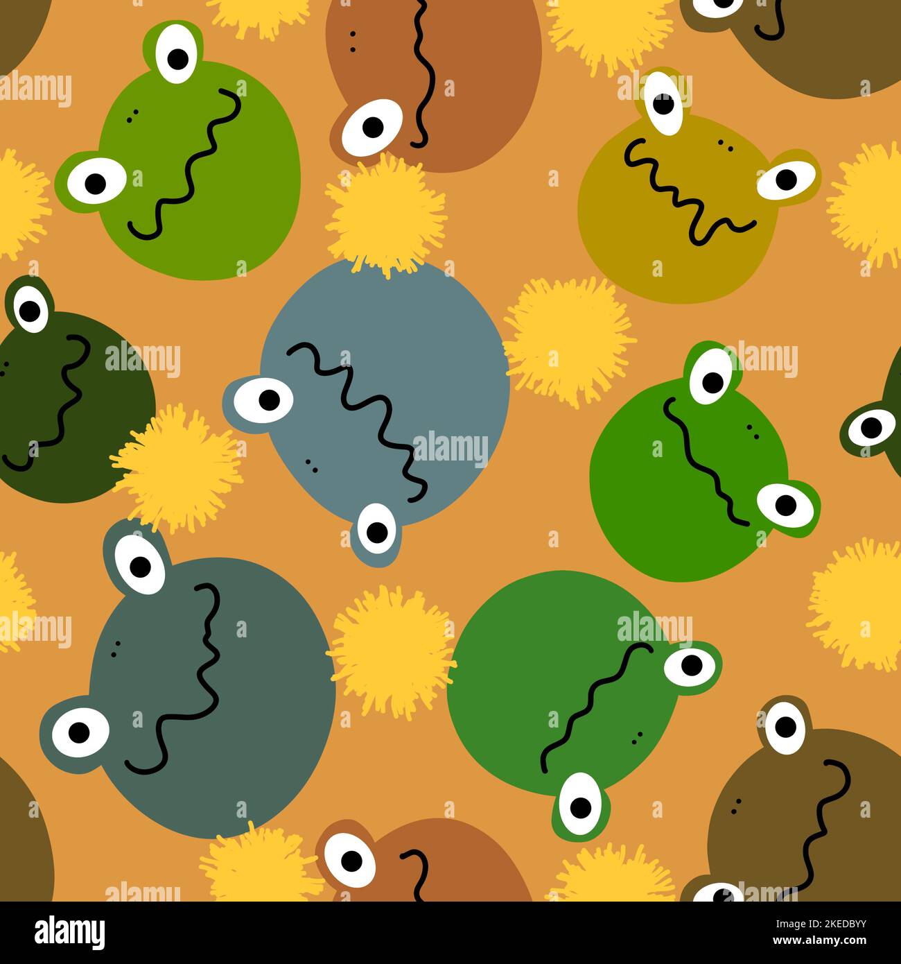 Cartoon animals seamless frogs pattern for wrapping paper and fabrics ...