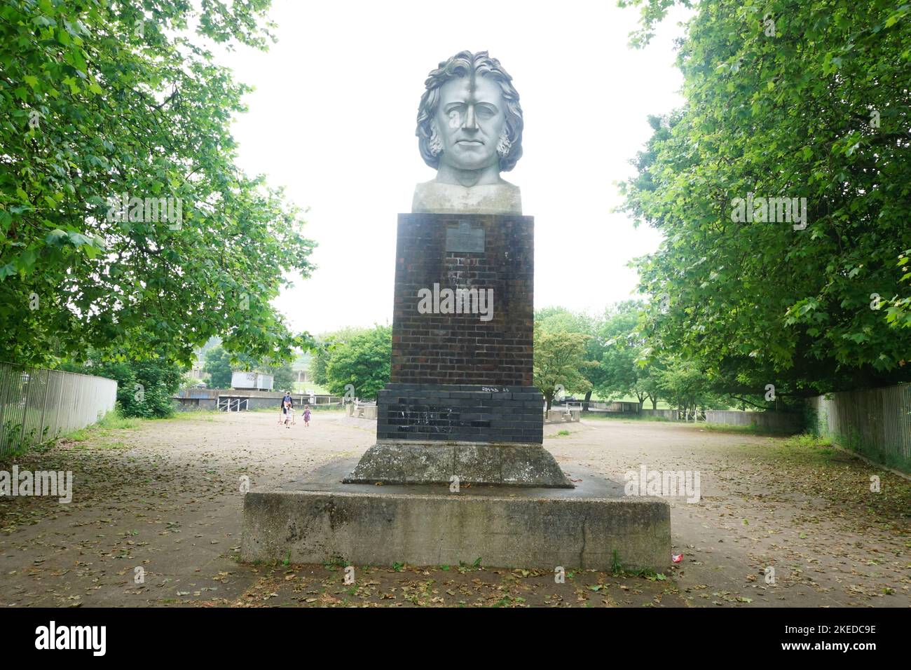 A statue of Sir Joseph Paxton M.P 1803-1865, at Crystal Palace. The ...