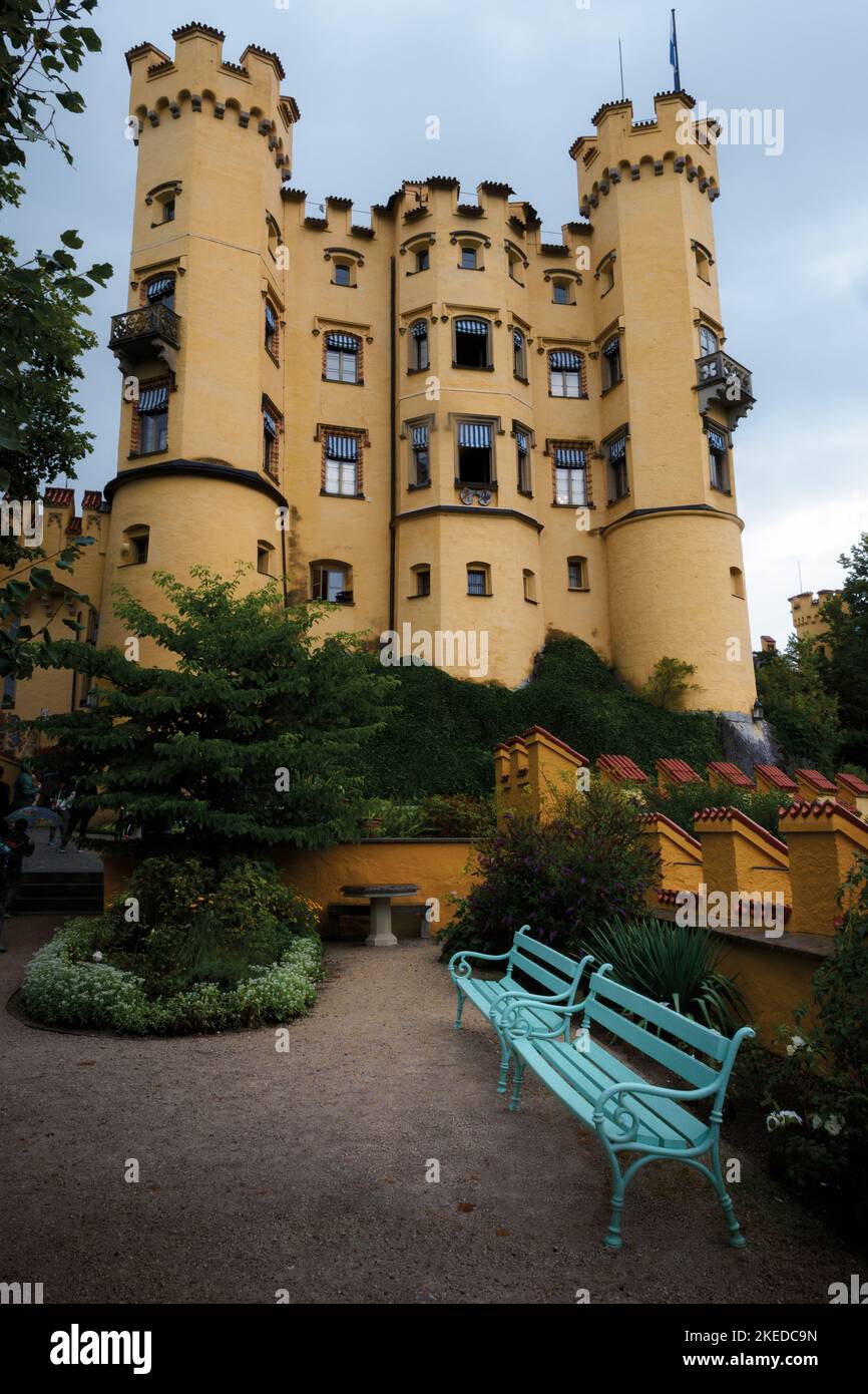 Castle of Hohenschwangau in Fussen, stunning neo gothic palace of the ...
