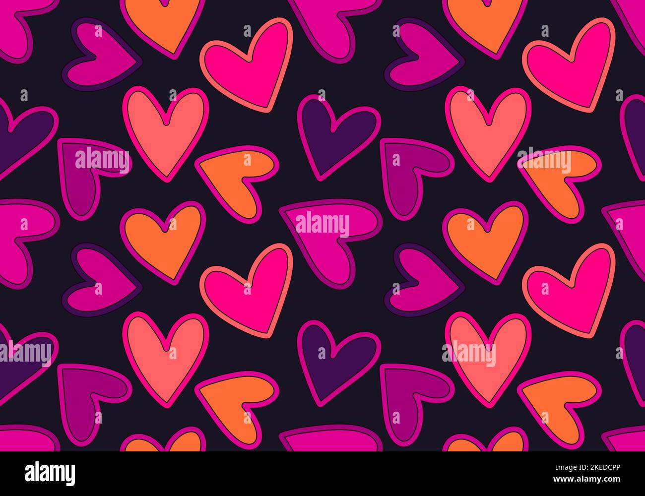 Valentines hearts seamless cartoon pattern for wrapping paper and kids ...