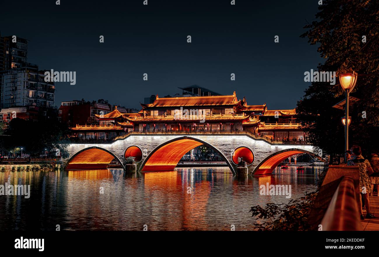 The Famous Structure over river in Chengdu in China Stock Photo - Alamy