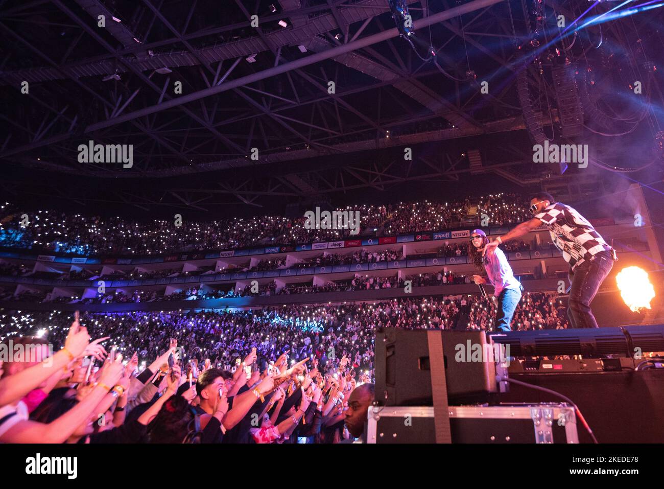 London, UK. 11th Nov 2022. Young Adz and Dirtbike LB of British hip hop ...