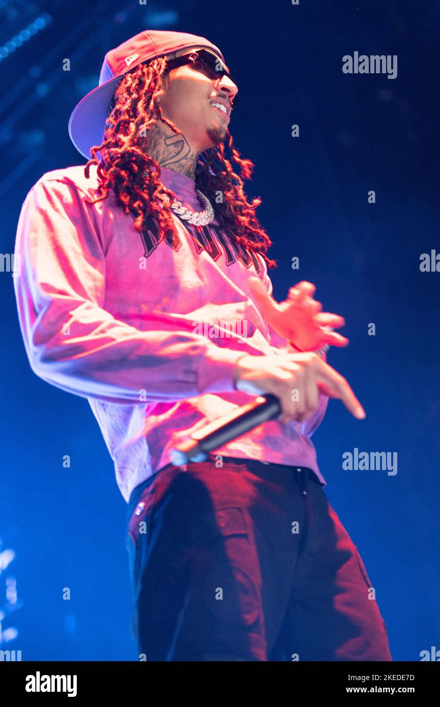 London, UK. 11th Nov 2022. Young Adz of British hip hop group D-Block ...