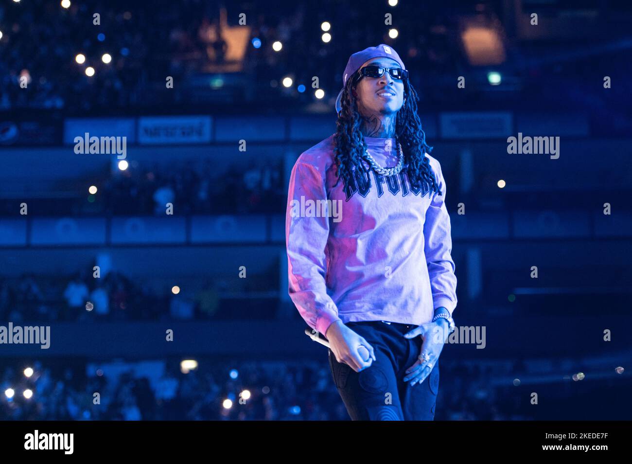 London, UK. 11th Nov 2022. Young Adz of British hip hop group D-Block ...
