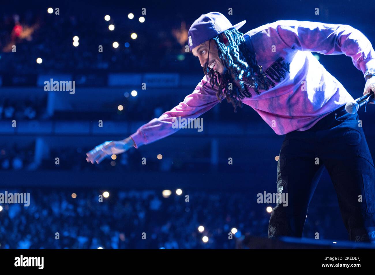 London, UK. 11th Nov 2022. Young Adz of British hip hop group D-Block ...