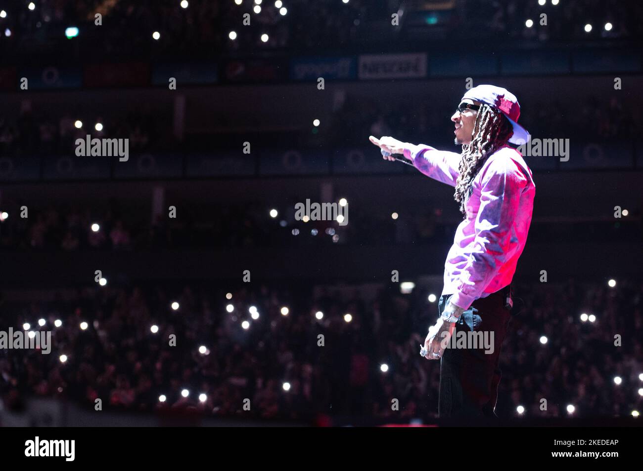 London, UK. 11th Nov 2022. Young Adz of British hip hop group D-Block ...