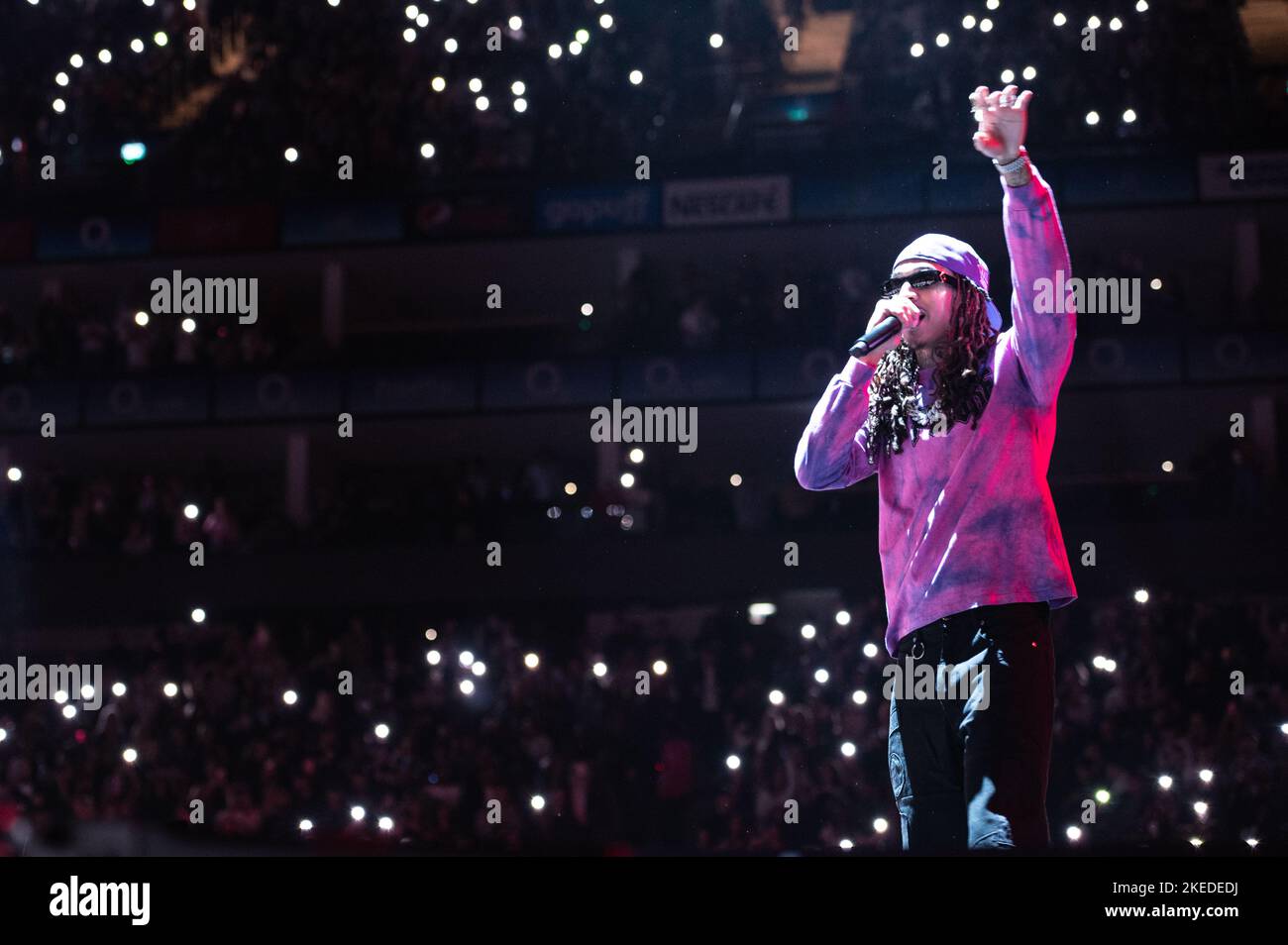 London, UK. 11th Nov 2022. Young Adz of British hip hop group D-Block ...