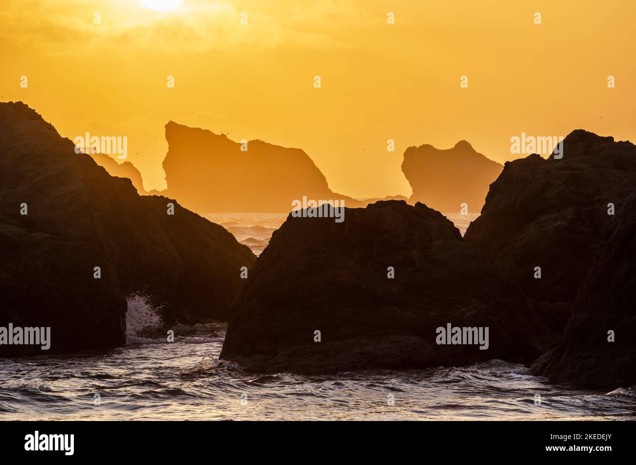 Beautiful Oregon Coast at Bandon, Oregon Stock Photo - Alamy
