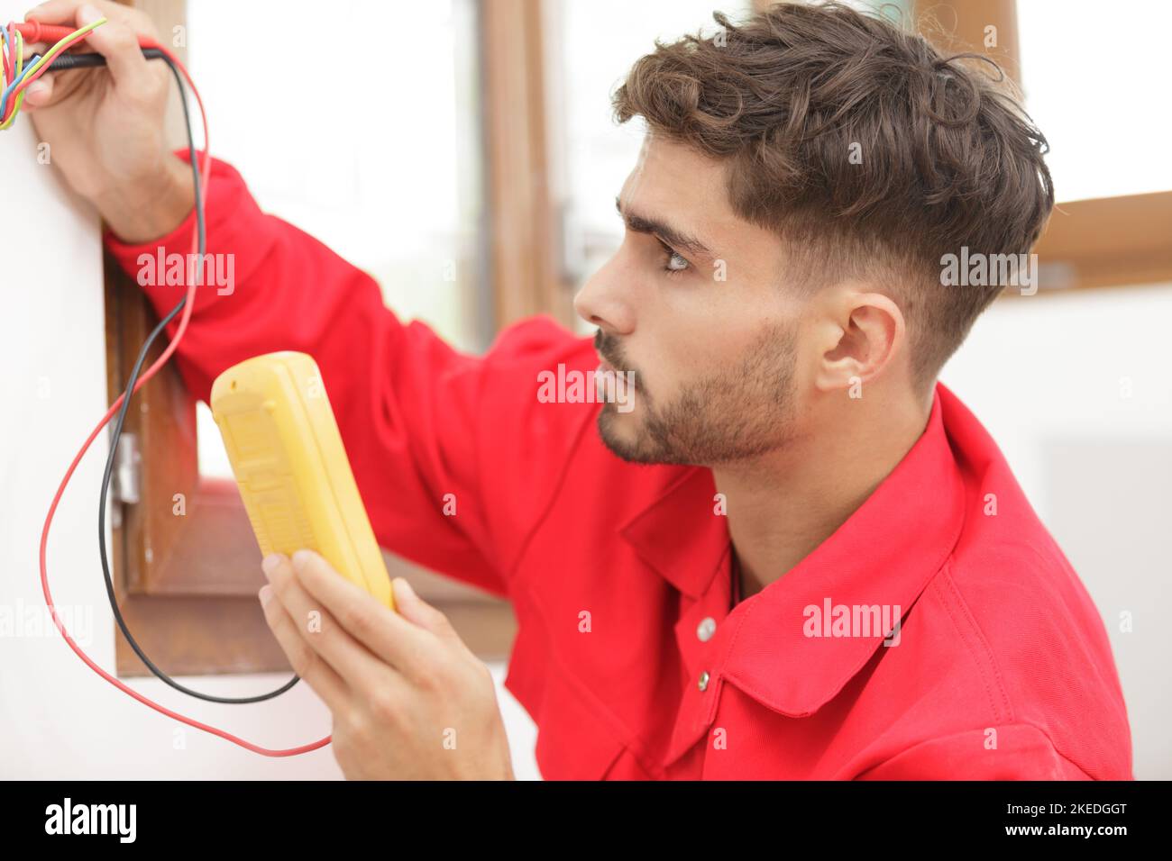 man measures various loads with a current meter Stock Photo - Alamy