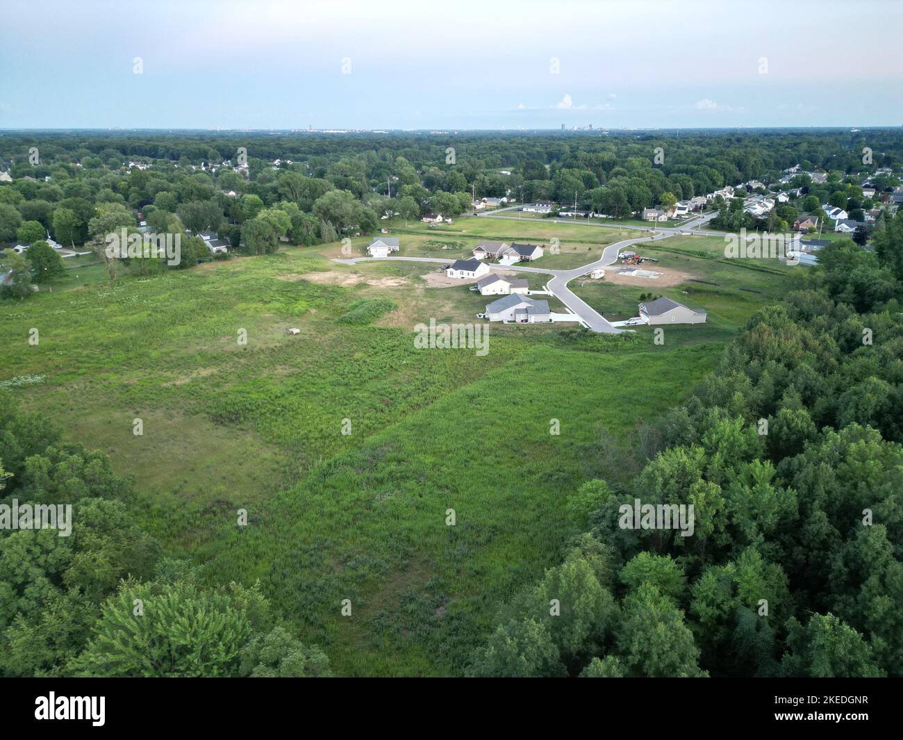 An aerial view of Montri estates in France Stock Photo - Alamy