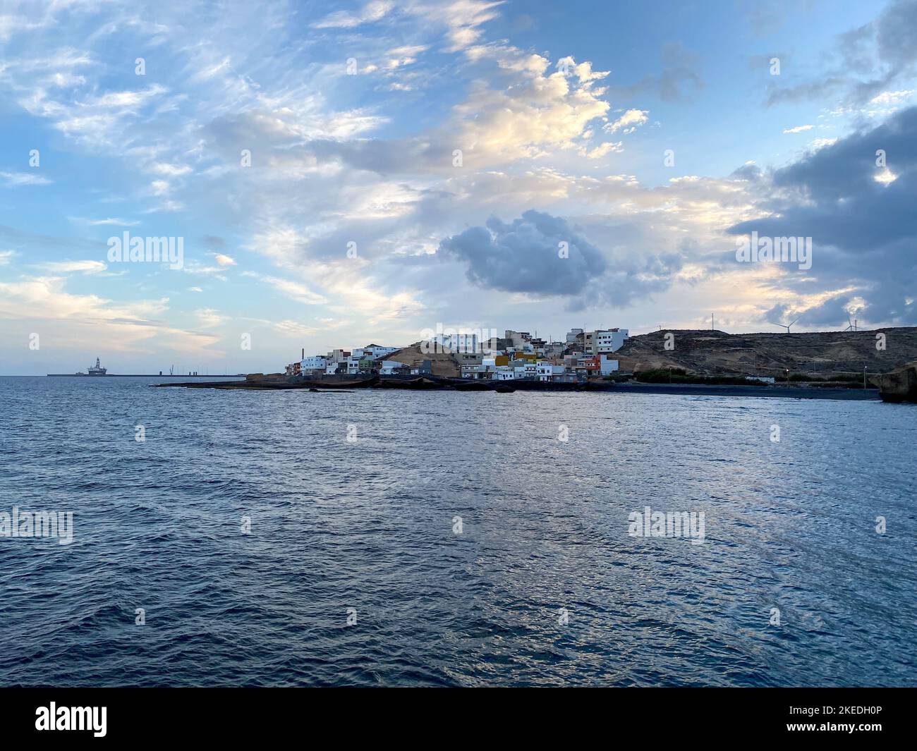 A scenic view of the Papateo Island and coast in North Jakarta ...