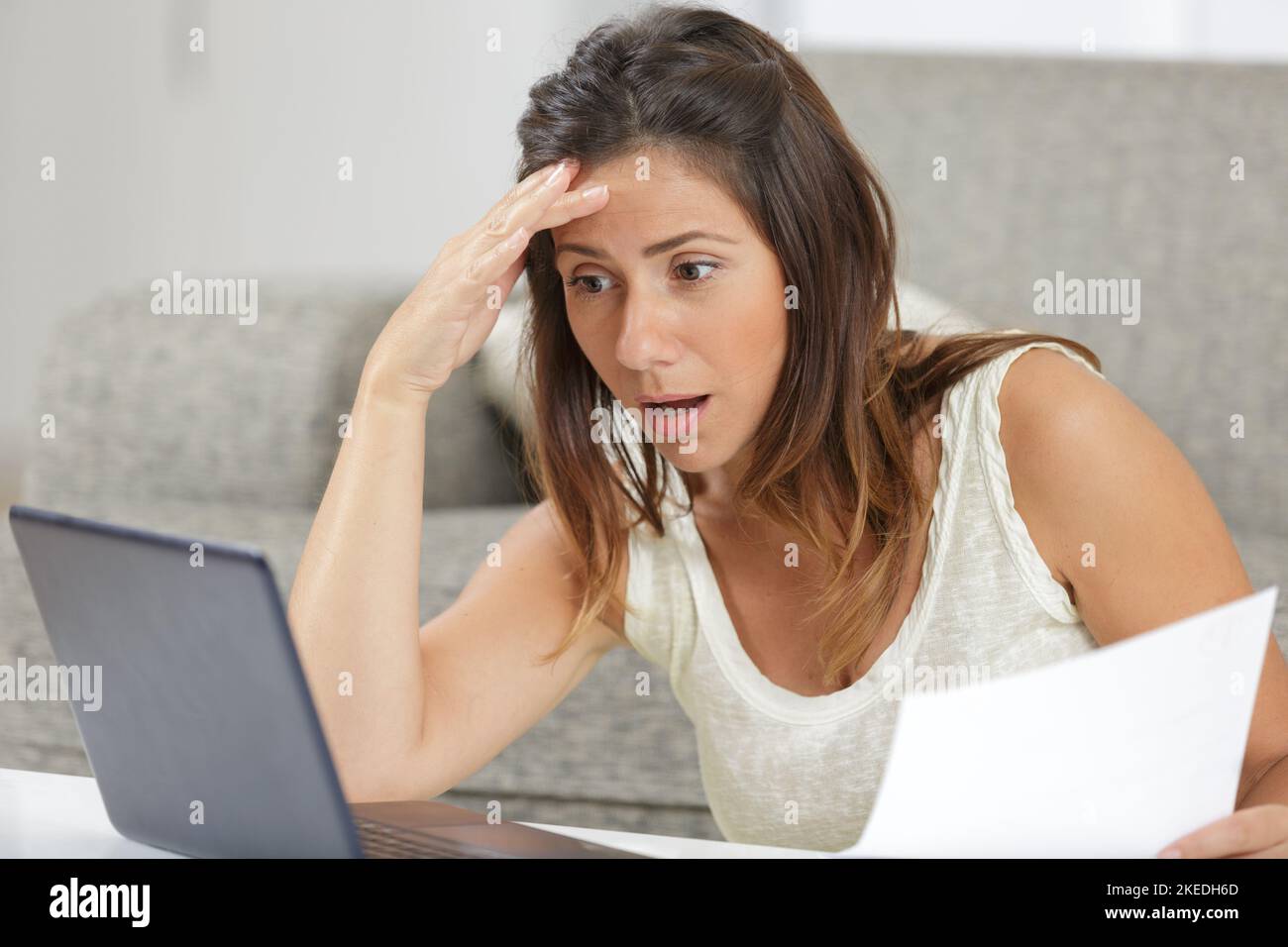 Engineer laptop stress woman hi-res stock photography and images - Alamy